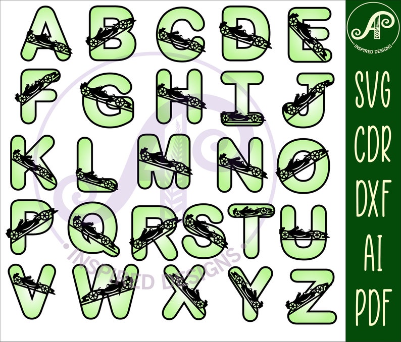 Race Car Alphabet SVG: Layered Letters, 3 Sets (digital Download ...