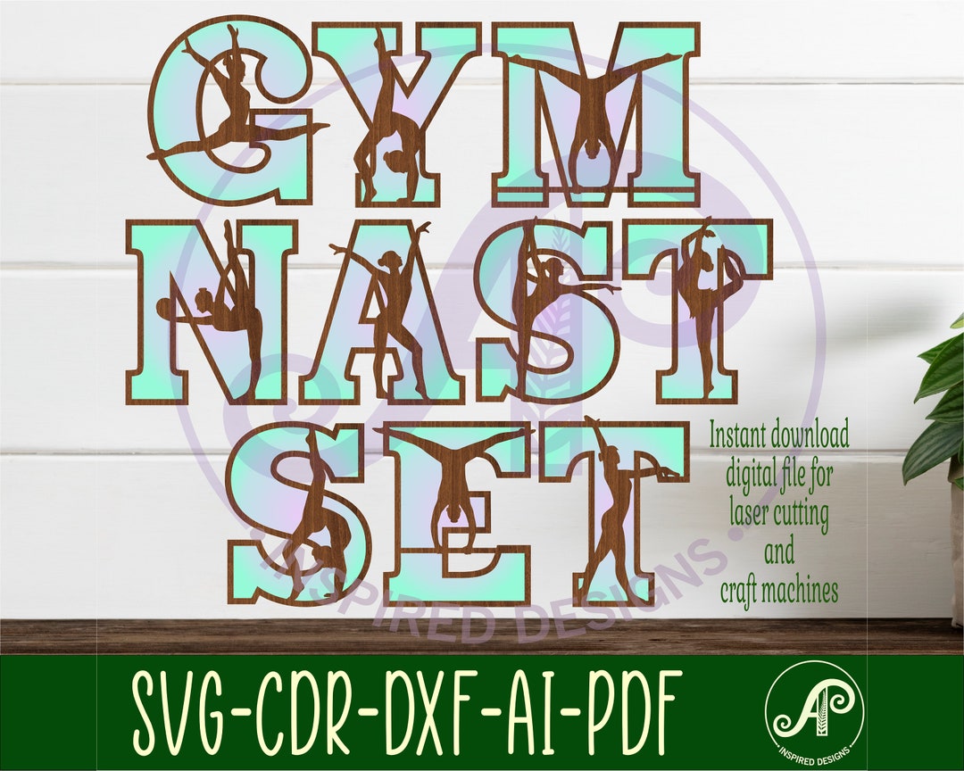 Gymnast Alphabet Set. 2 Layer Letters. 55 Letter Options SVG Vector ...