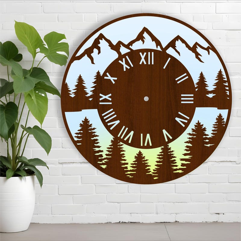 Mountain Forest Clocks - Etsy