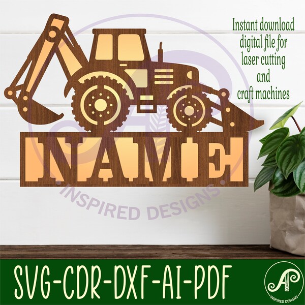 Backhoe Laser File - Etsy