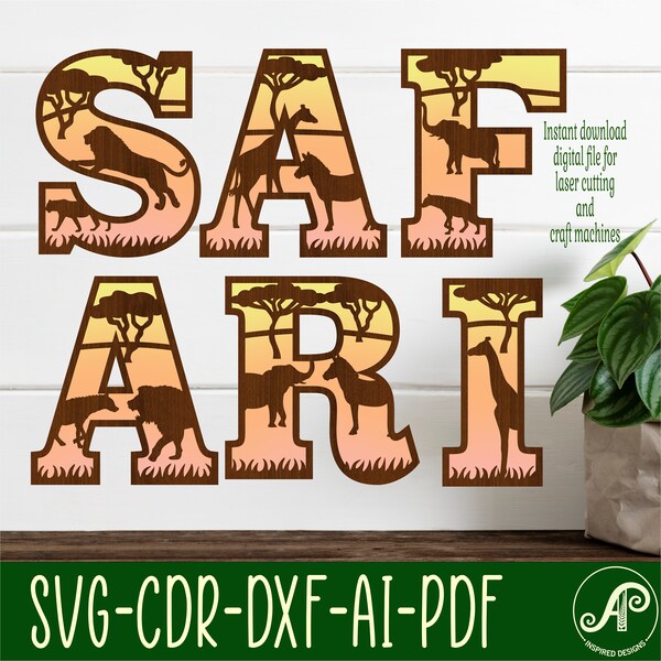 Safari Letters - Etsy