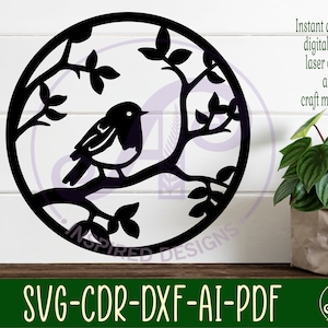 Robin Bird Wall Art, SVG File. Vector File Ai, Cdr, Dxf Instant ...