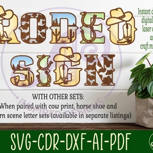 Cow Print Alphabet Set. 2 Layer Letters. 26 Letter Options SVG Vector ...