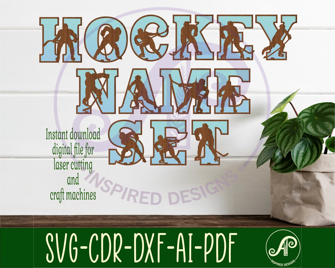 Ice Hockey Male Player Alphabet Set. 2 Layer Letters. 50 Letter Options ...