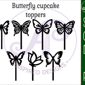 Butterfly Toppers, 6 Designs SVG Laser Cut, Instant Download Pdf, Dxf ...