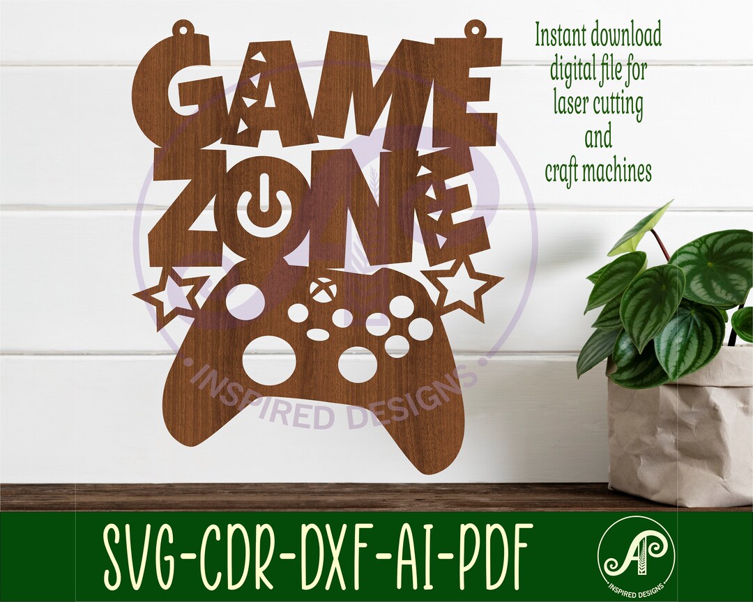 Game Zone X Sign, SVG File. Vector File Ai, Cdr, Dxf Instant Download ...