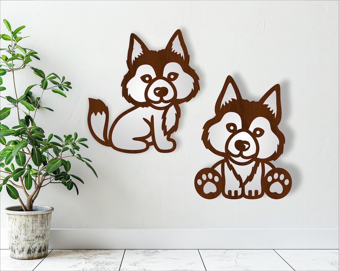 Wolf Cut Outs Laser Cut File, Shapes. Vector File SVG, Ai, Cdr, Dxf and ...