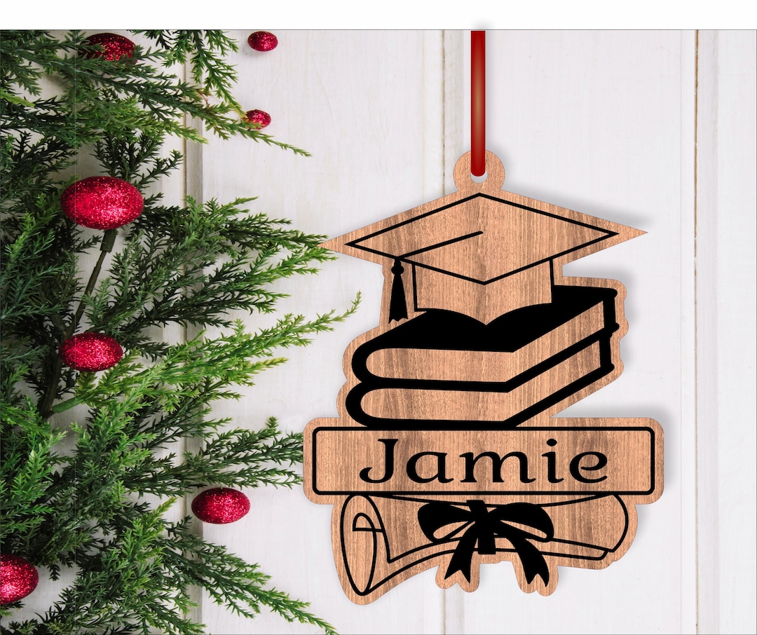 Graduate Christmas Ornaments SVG Laser Cut, Instant Download Pdf, Dxf ...