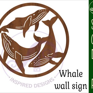 Whale Wall Art, SVG File. Vector File Ai, Cdr, Dxf Instant Download ...