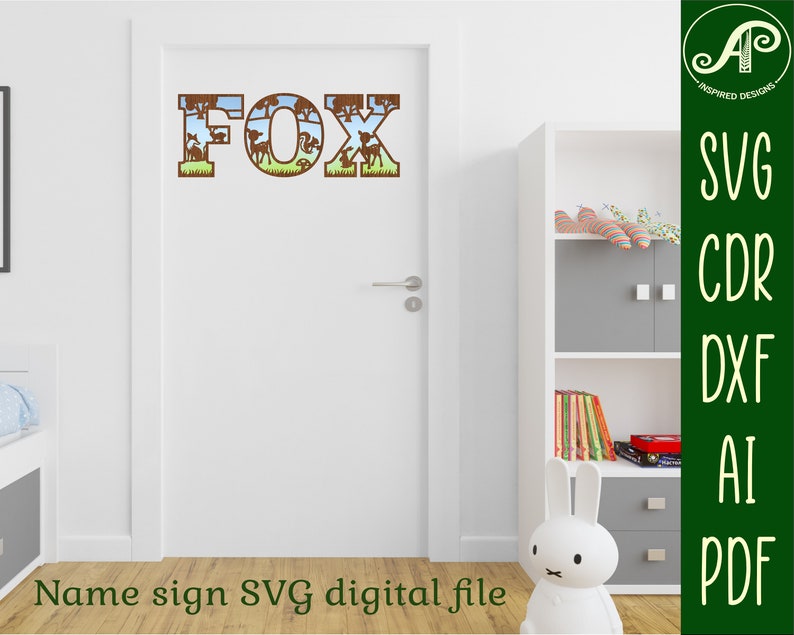 Woodland Animal Alphabet SVG Files: Laser Cut Letters (digital Download ...