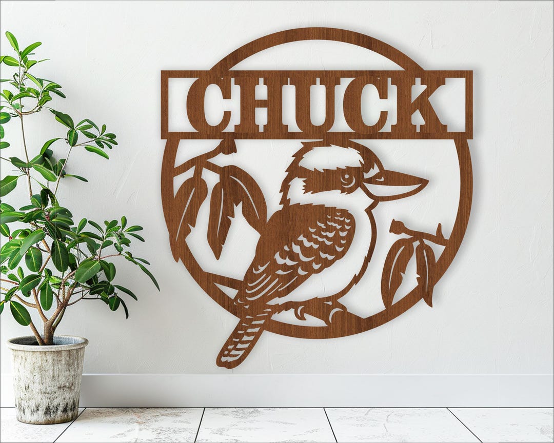 Kookaburra Name Sign: Laser Cut Wall Hanger SVG (digital Download ...