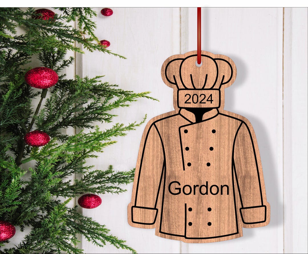 Chef Christmas Ornament SVG Laser Cut Template (digital Download) - Etsy