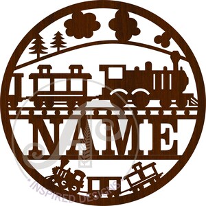 Train Name Sign, SVG, Transport Themed Door or Wall Hanger, Laser Cut ...