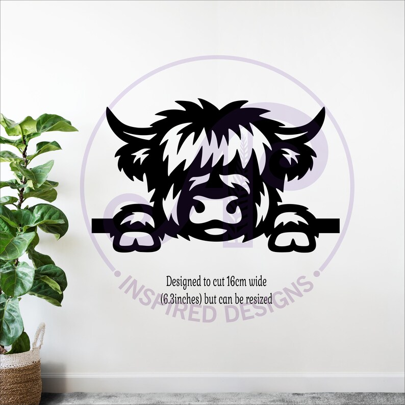 Highland Cow Laser Cut SVG: Farm Animal Cut Out Shapes (digital ...