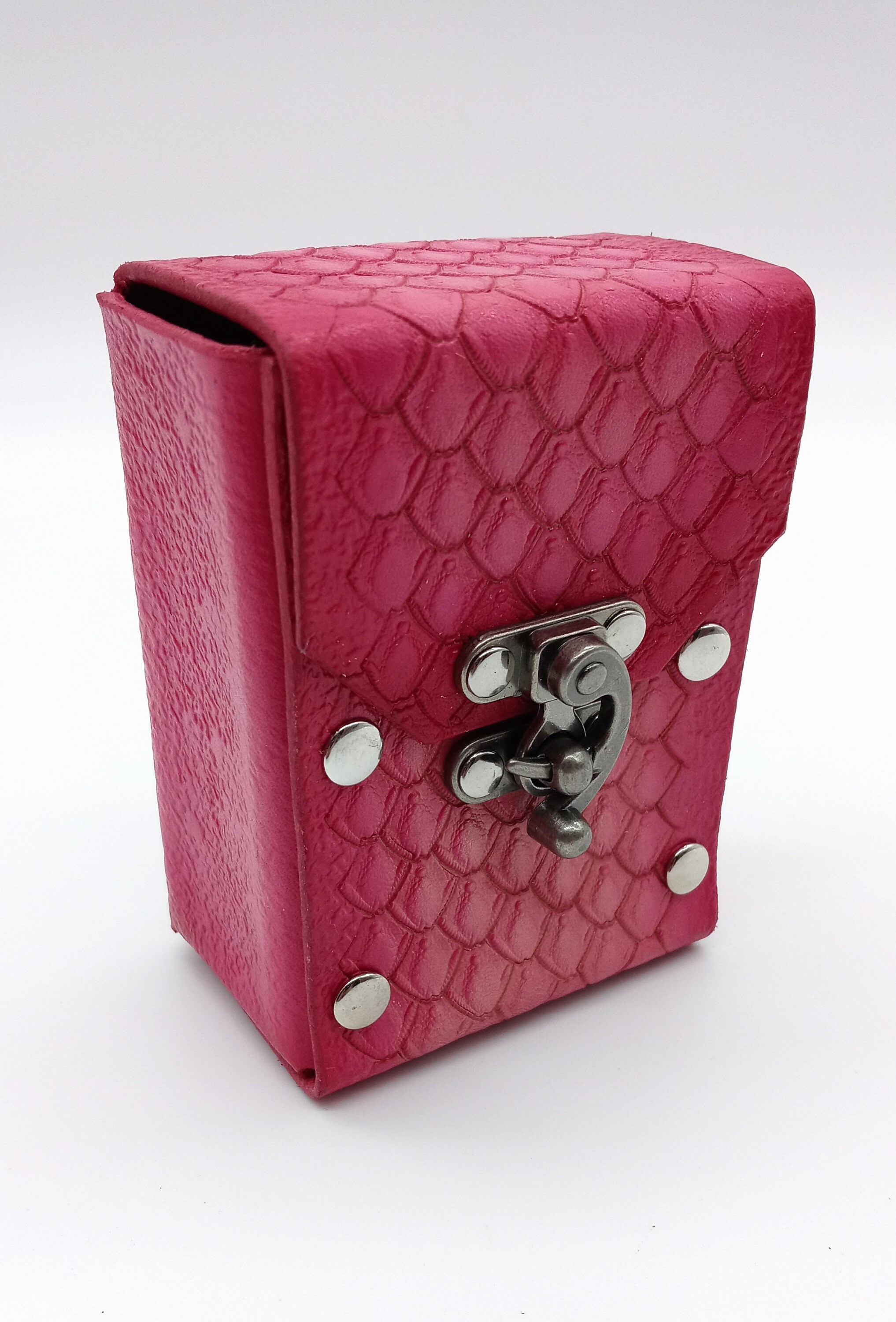 Leather Dragonscale Deck Box Pink Dragonscale MTG Deck Box 60 Card Deck ...
