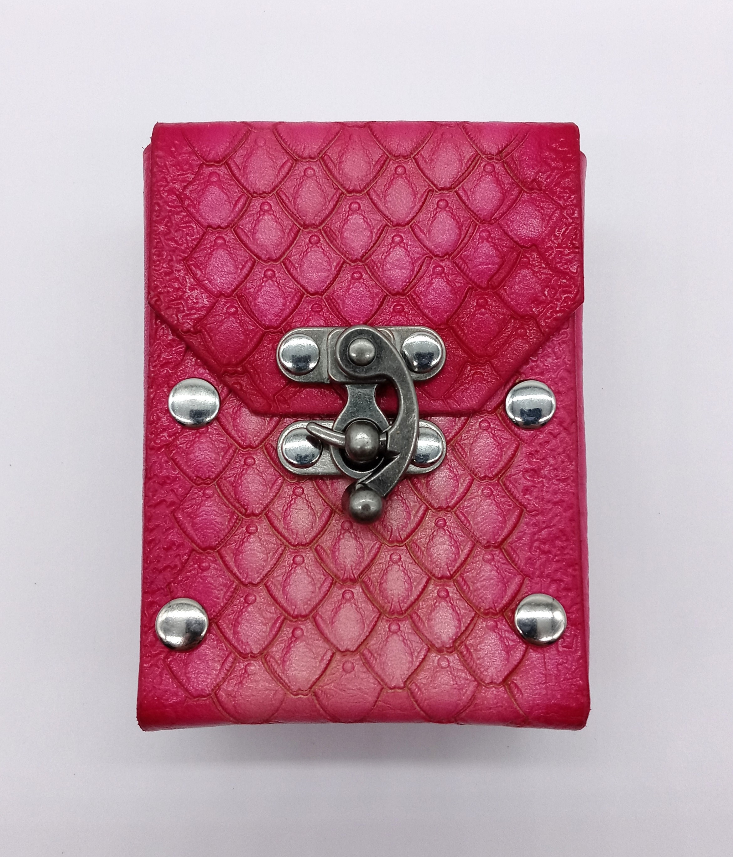 Leather Dragonscale Deck Box Pink Dragonscale MTG Deck Box 60 Card Deck ...