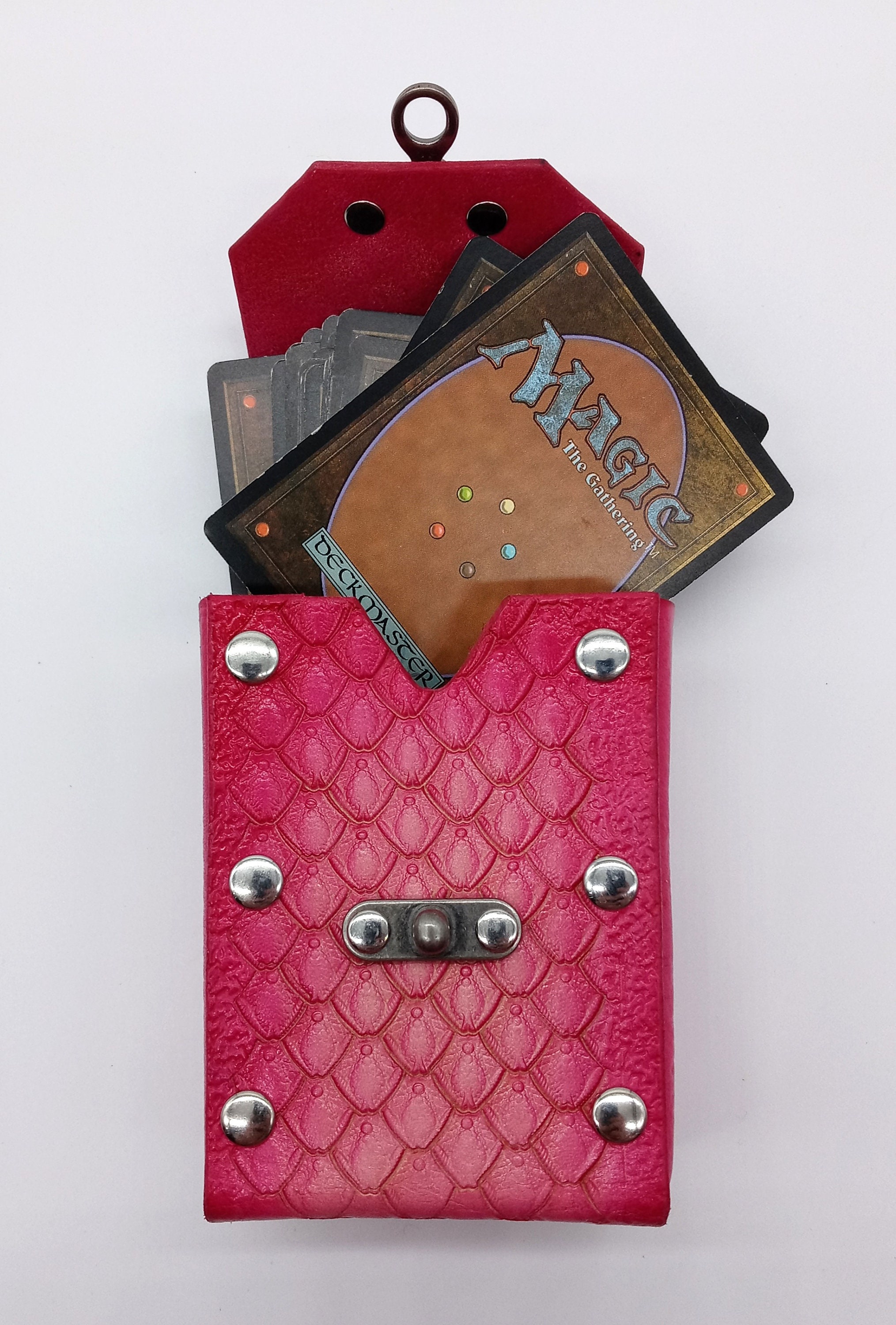 Leather Dragonscale Deck Box Pink Dragonscale MTG Deck Box 60 Card Deck ...