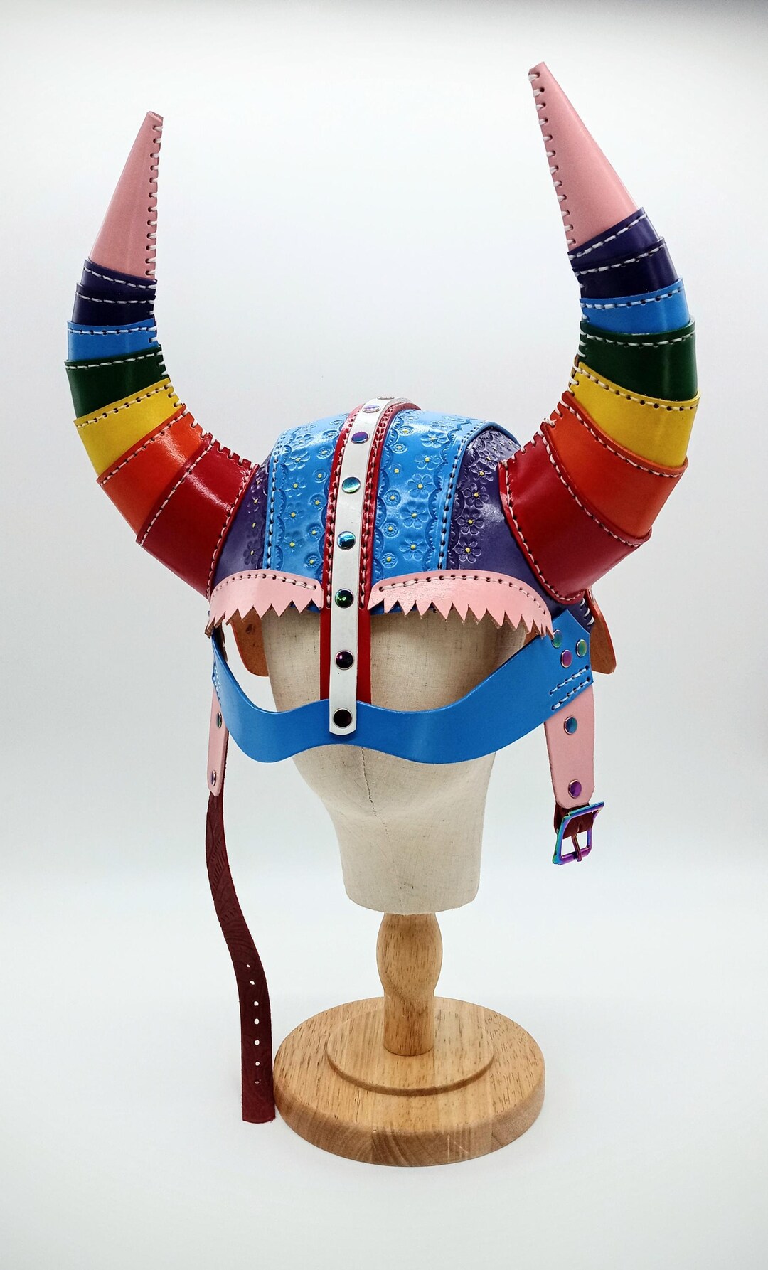 Viking Style Pride Helmet - Leather Edition - Etsy