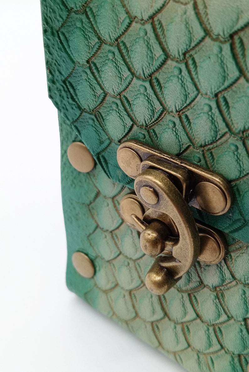Leather Dragonscale Deck Box Green Dragonscale MTG Deck - Etsy