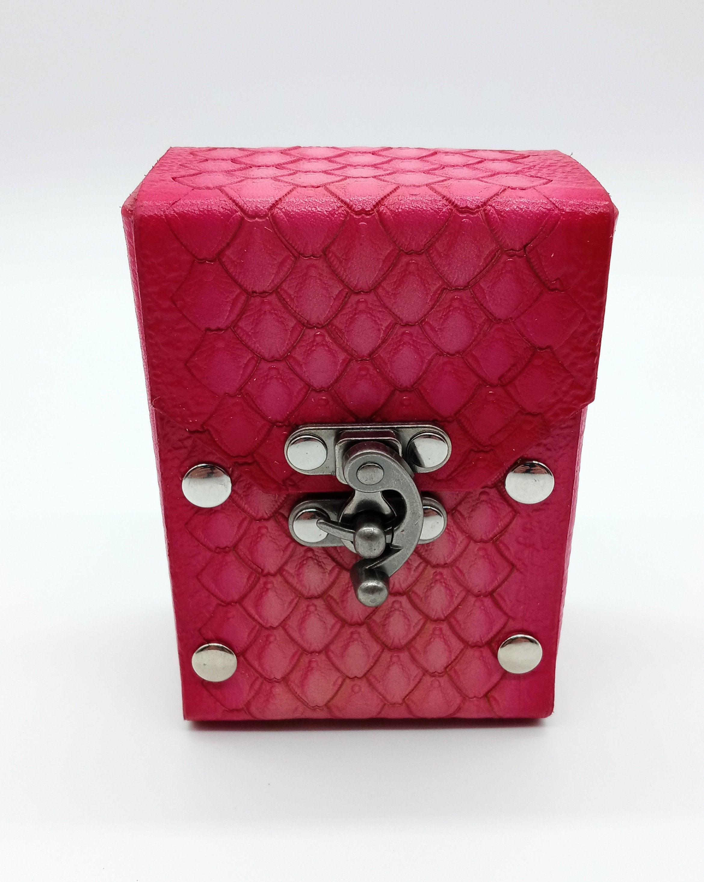 Leather Dragonscale Deck Box Pink Dragonscale MTG Deck Box 60 Card Deck ...