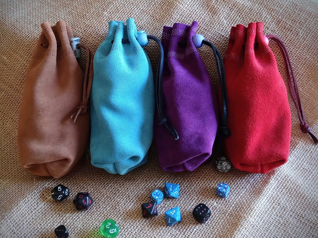 Suede Dice Pouch - Soft Leather for Dice, Coins, Jewelry - Elegant ...
