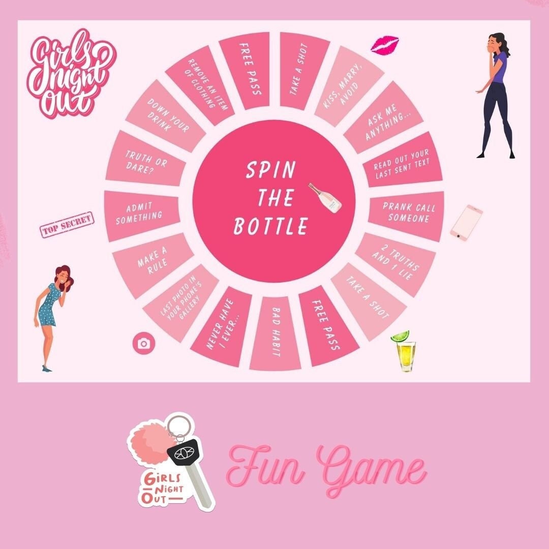 Spin the Bottle Girls Night Out / Birthday / Party. Fun - Etsy