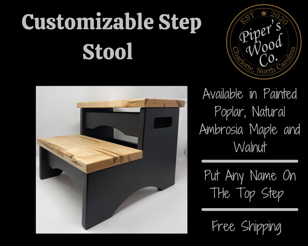 Personalizable Step Stool Step Stool With Name Farm House - Etsy