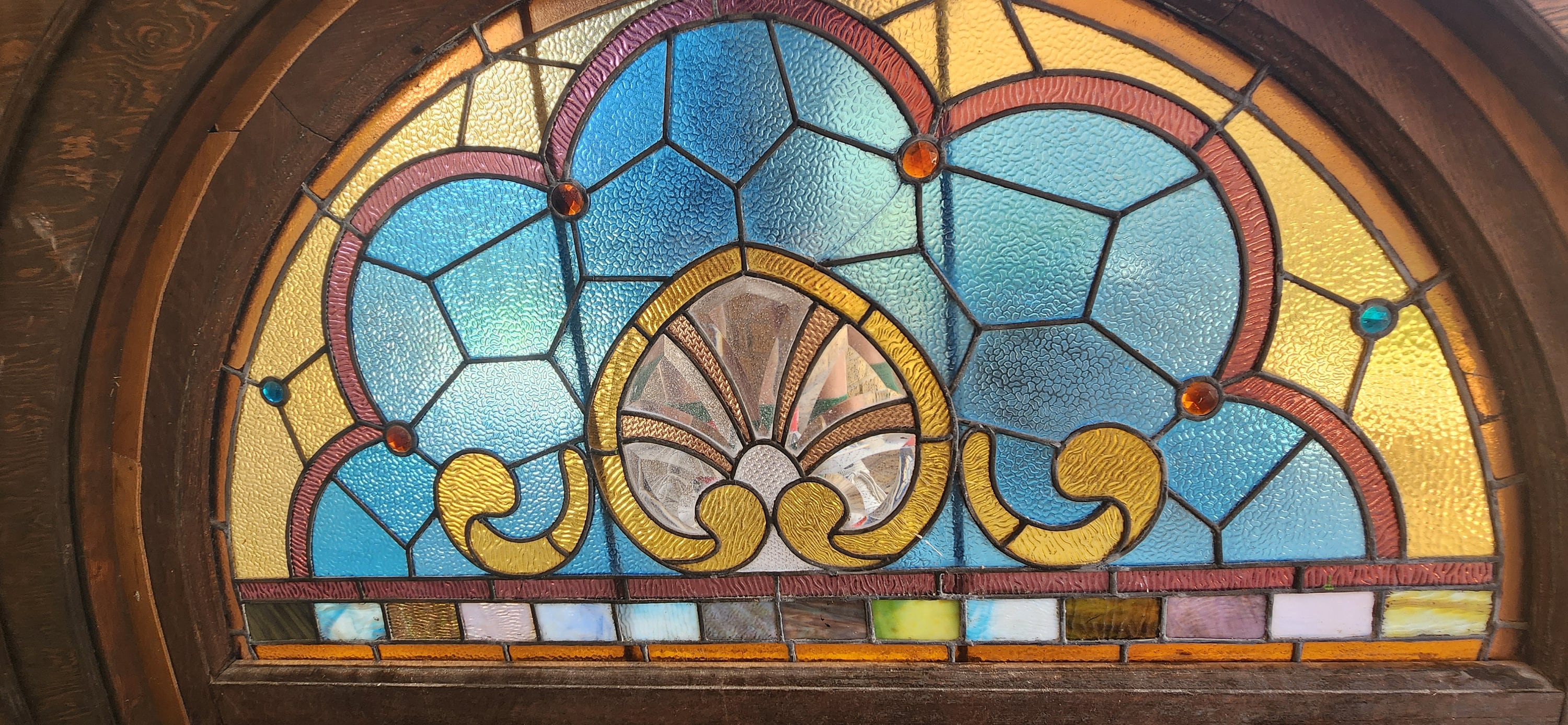 Antique Arched Stained Glass Window 42 X 75 PICK - Etsy
