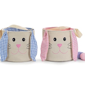 Easter Bunny Rabbit Basket Bag Boy or Girl With Pom Pom Tail ...