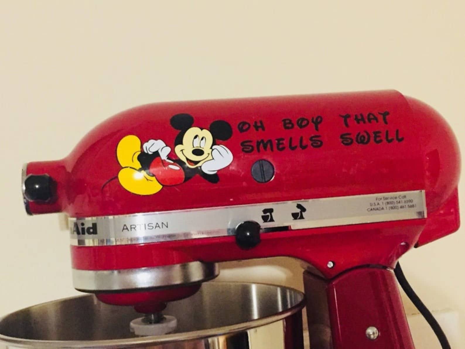 Mickey Mouse Decal Perfect for Kitchenaid Mixer Oh Boy That | Etsy