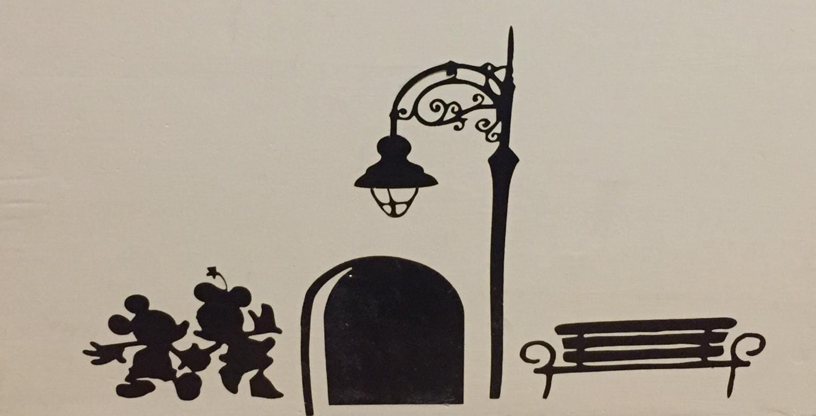 Mickey and Minnie Mouse Hole Disney Wall Decal | Etsy