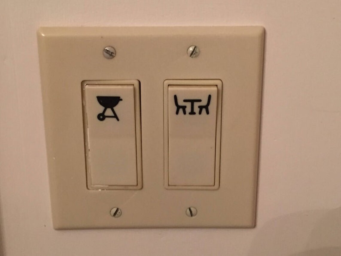 Light Switch Labels Sheet of Vinyl Decals for Your Home - Etsy
