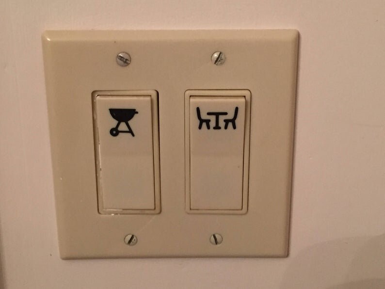 Light Switch Labels Sheet of Vinyl Decals for Your Home - Etsy