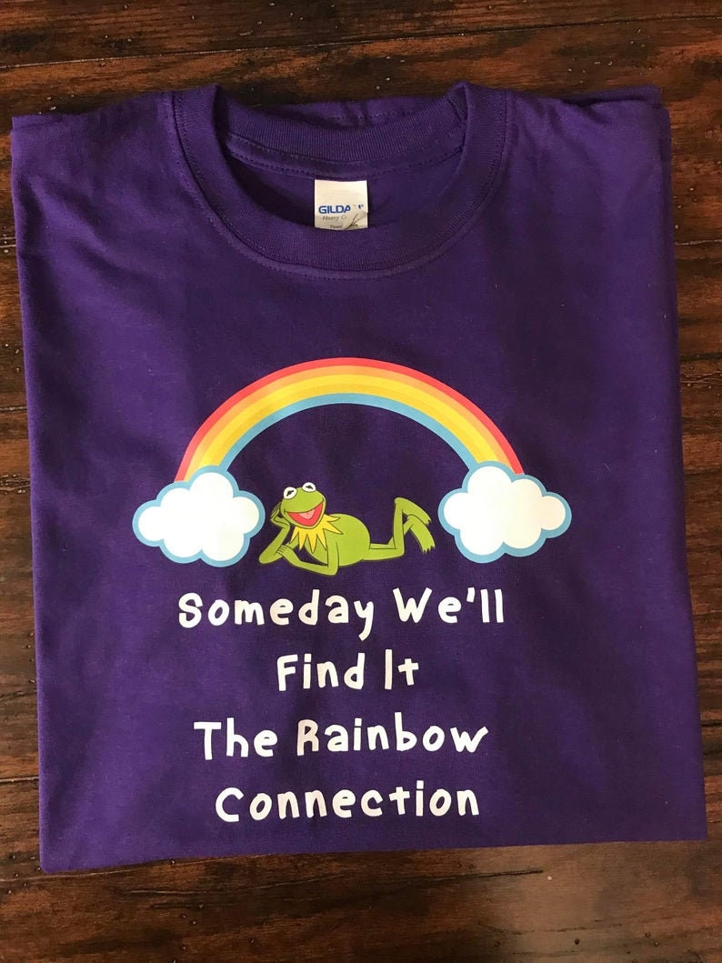 Muppets Kermit the Frog Front & Back Rainbow Connection Lovers and ...