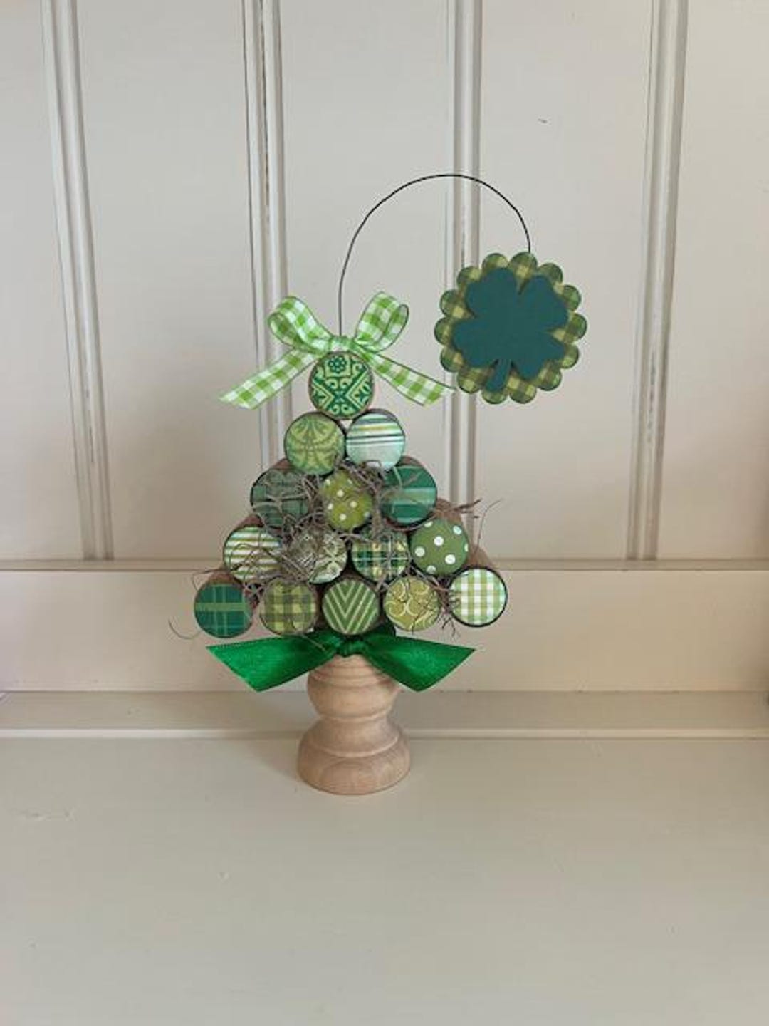 Wine Cork Irish Shamrock Tree - Handmade St. Patrick's Day Wine Cork ...
