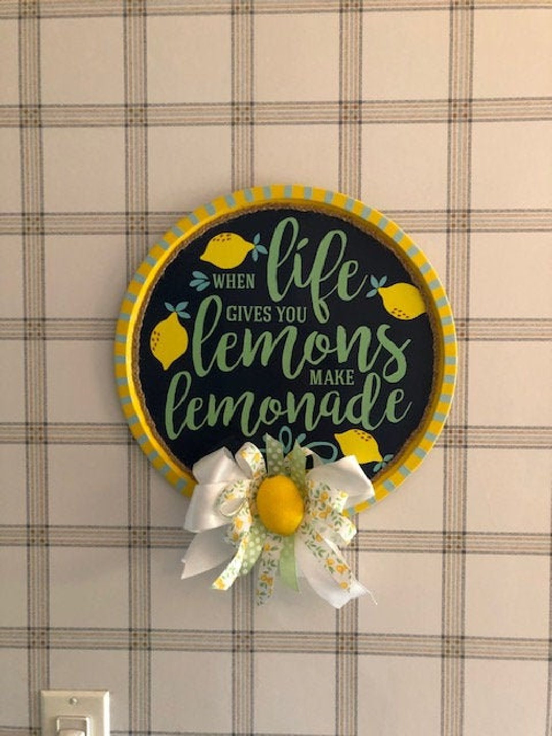 Handmade Lemon Themed Pizza Pan Sign Hand Painted Summer - Etsy