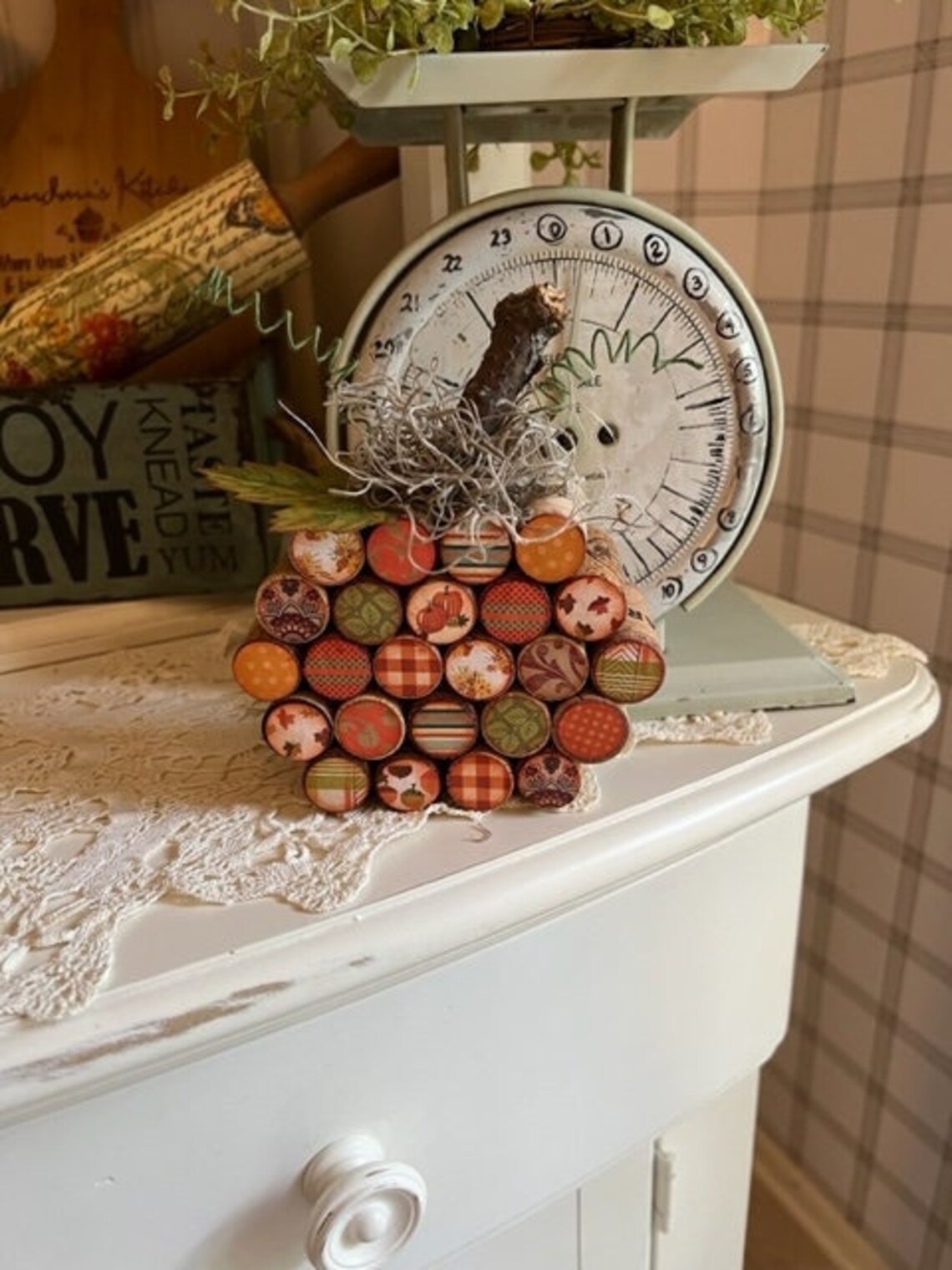 Wine Cork Fall Pumpkin Fall Decorative Wine Cork Pumpkin Halloween/fall ...