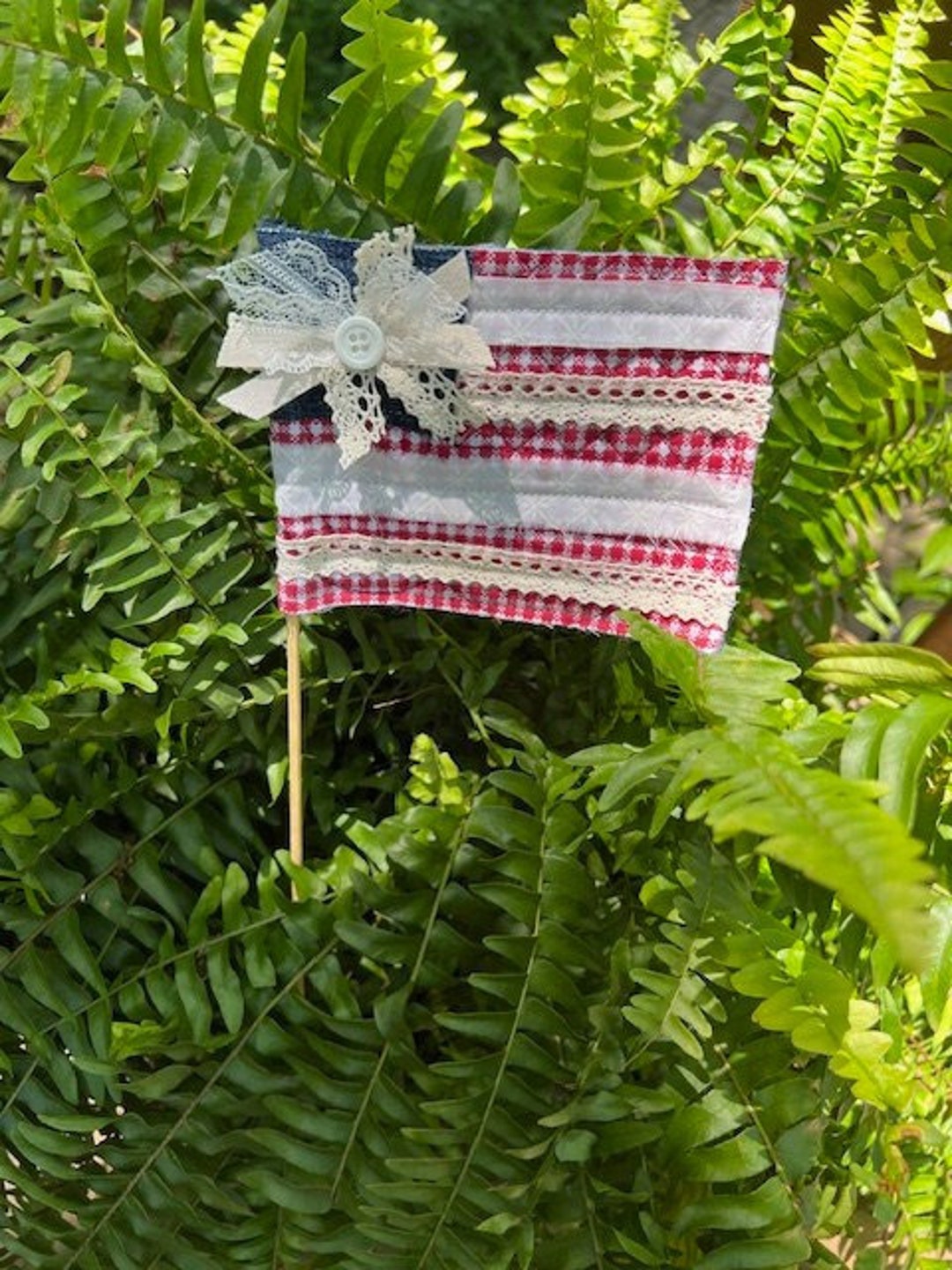 Shabby Quilted American Flag - 4th of July Fabric Flag - Quilted Flag ...