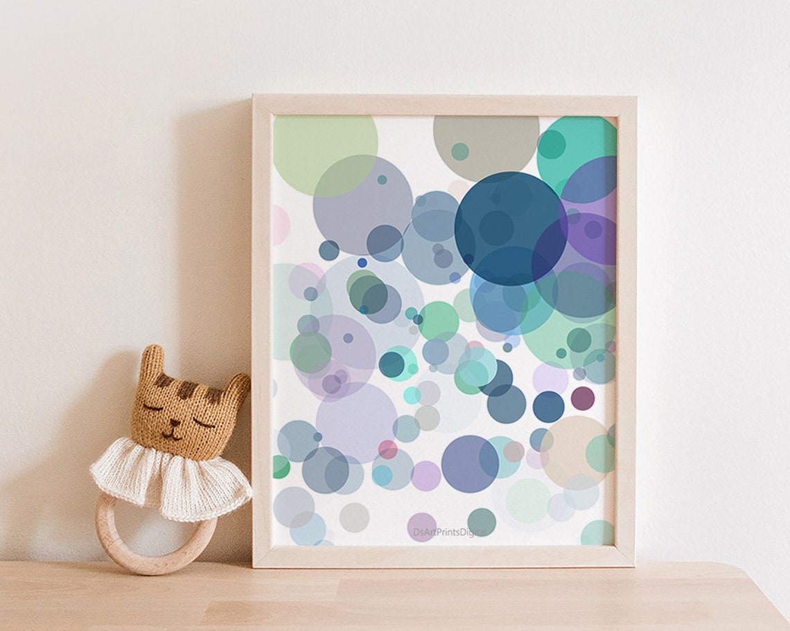 Bubbles Prints Colorful Poster Rainbow Décor Multicolor - Etsy