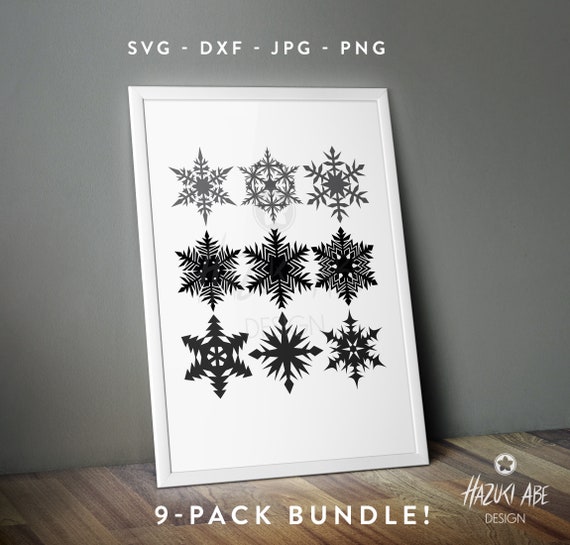 PLOTTERDATEI Schneeflocken Bundle svg dxf jpg png - Etsy.de