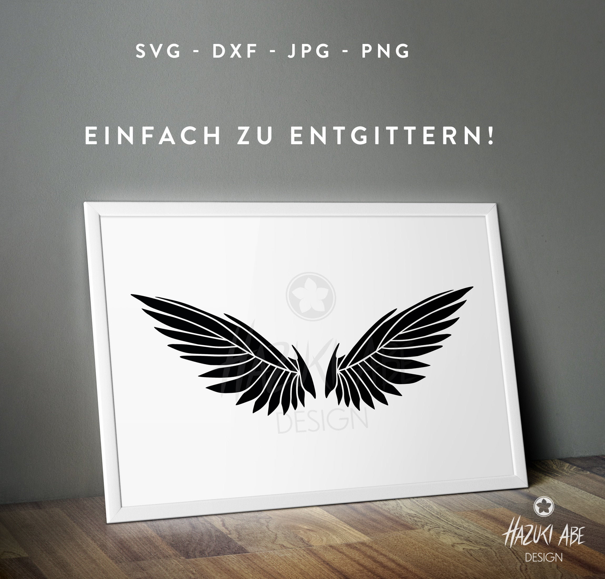 PLOTTERDATEI Flügel "Wings" svg dxf jpg png - Etsy.de