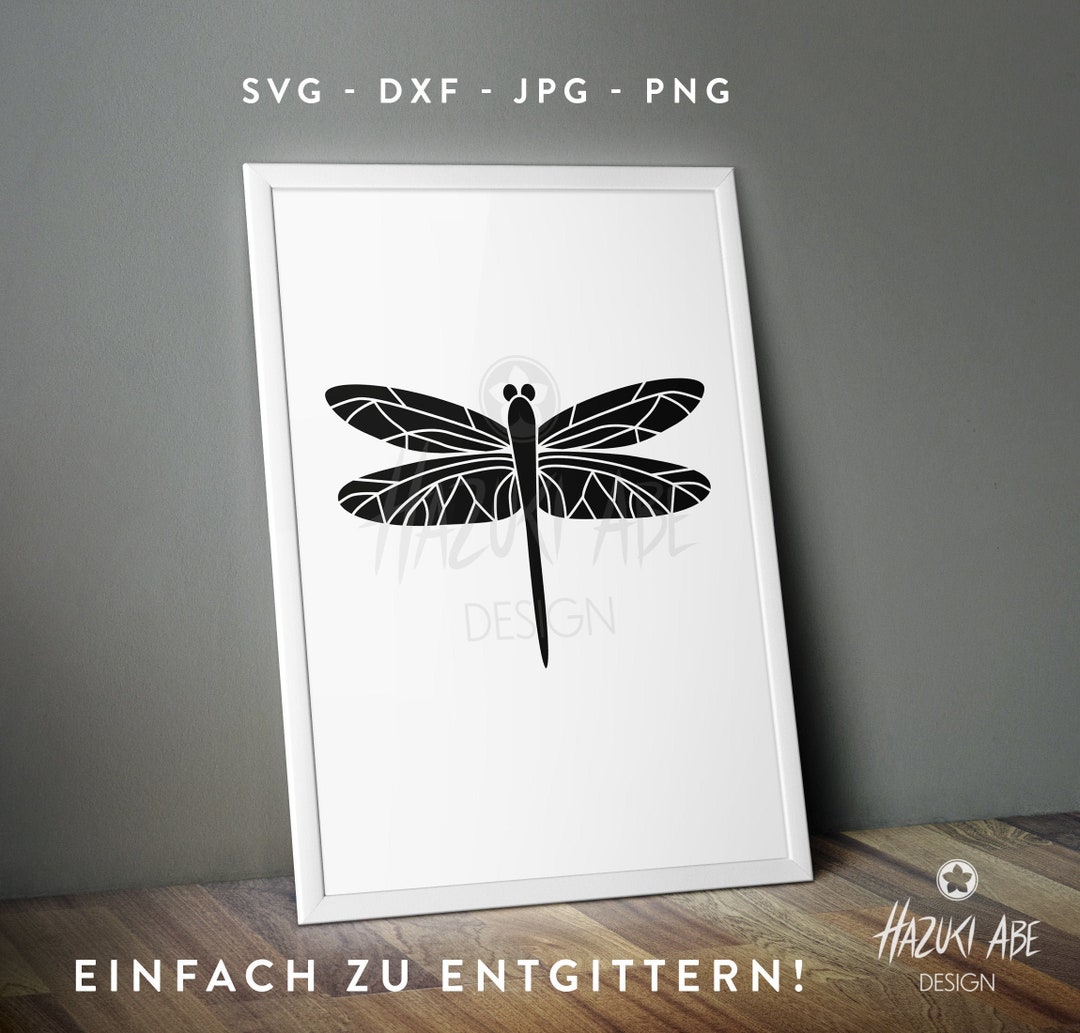 PLOTTERDATEI Libelle Dragonfly svg dxf jpg png - Etsy.de