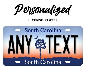 South Carolina License Plate | Etsy