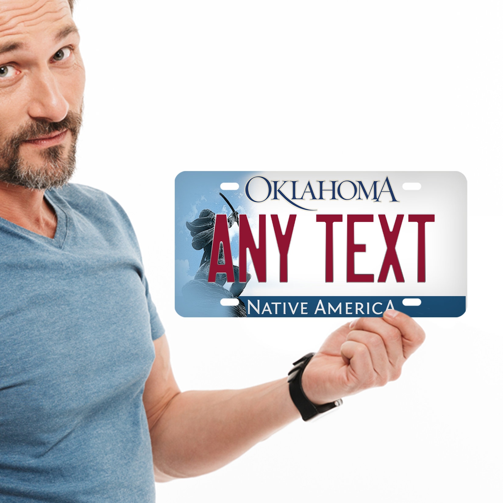 Custom Oklahoma License Plate Personalized Name All 50 - Etsy