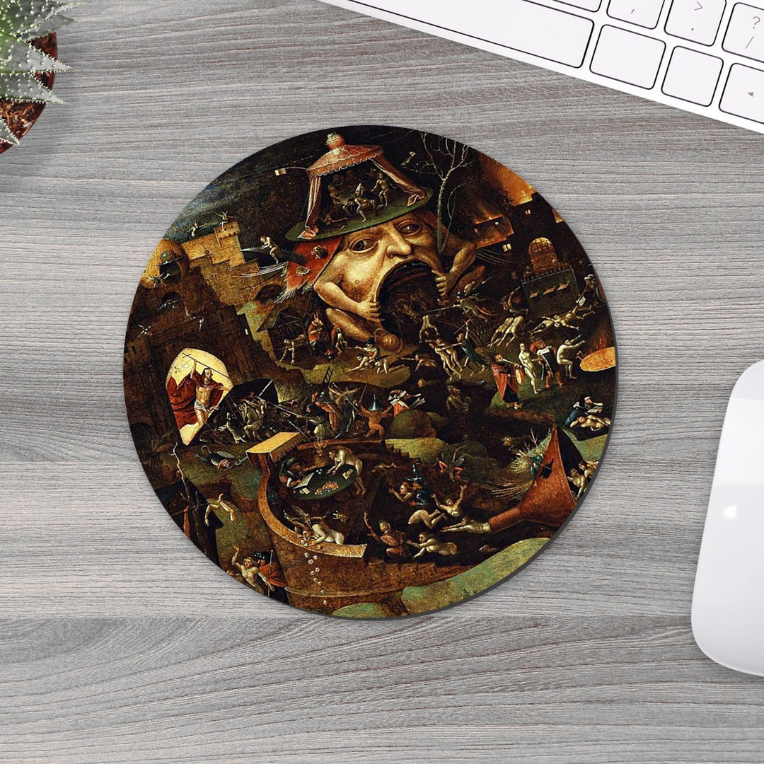 Hieronymus Bosch Inspired Round Mouse Pad Christ in Limbo - Etsy