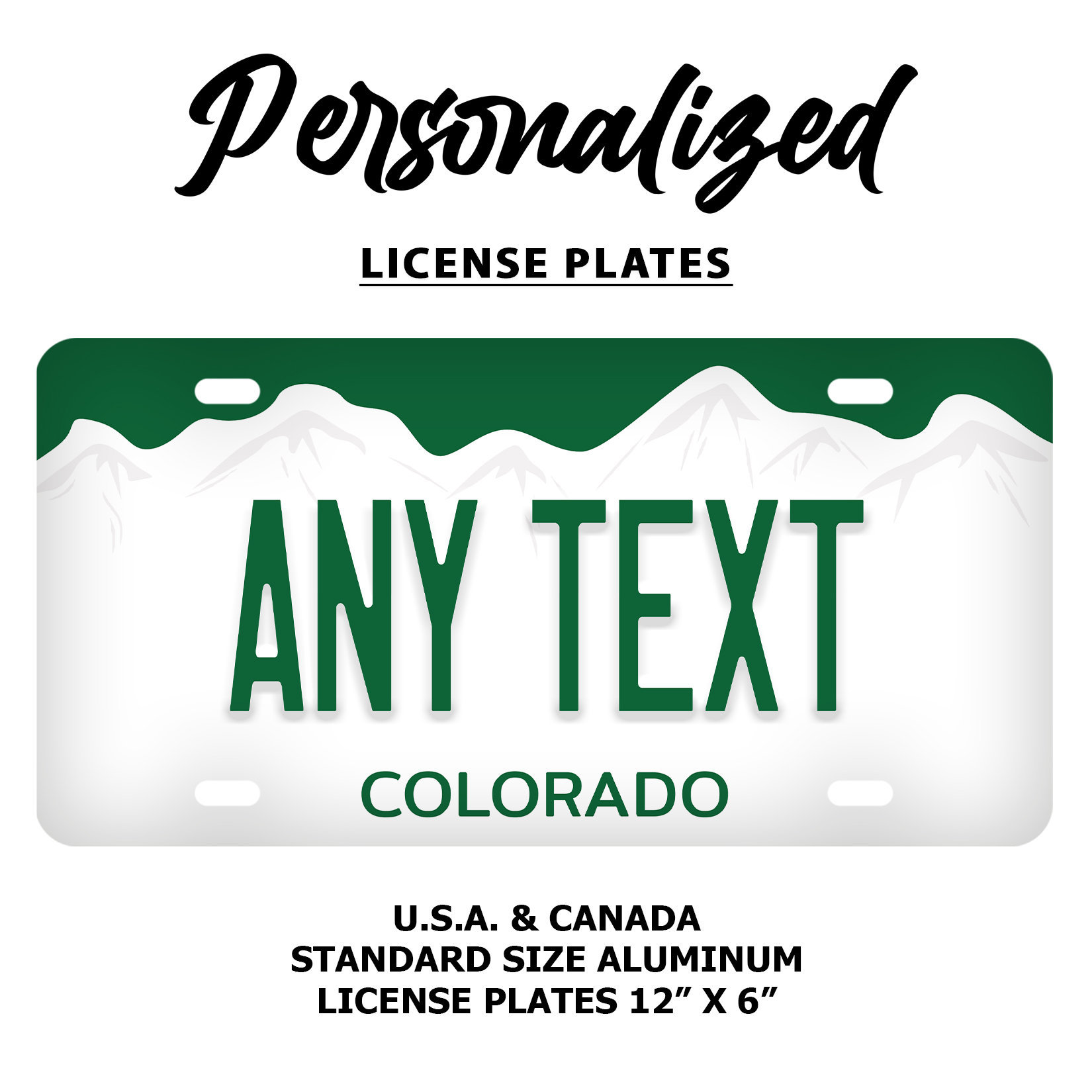 Custom Colorado License Plate Personalized Name All 50 - Etsy