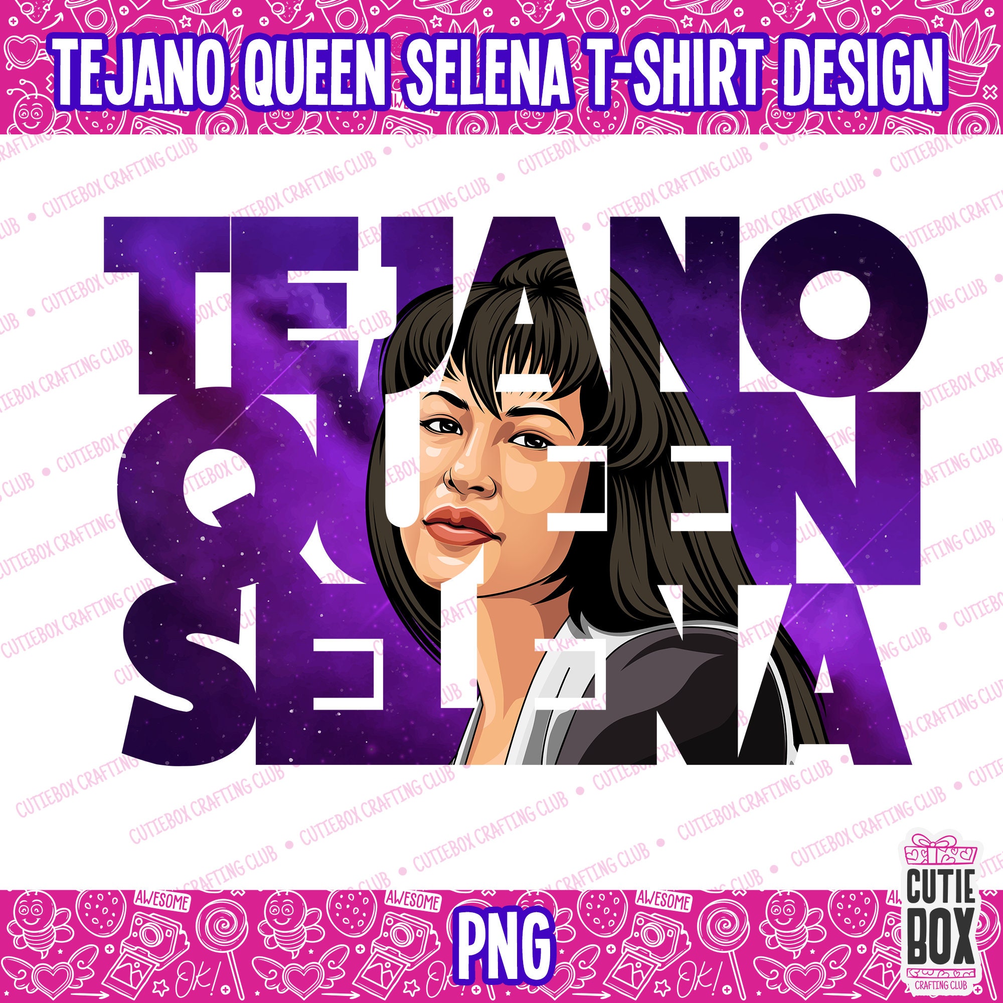 TEJANO QUEEN SELENA Design Png File for Iron on or Heat Press Selena ...