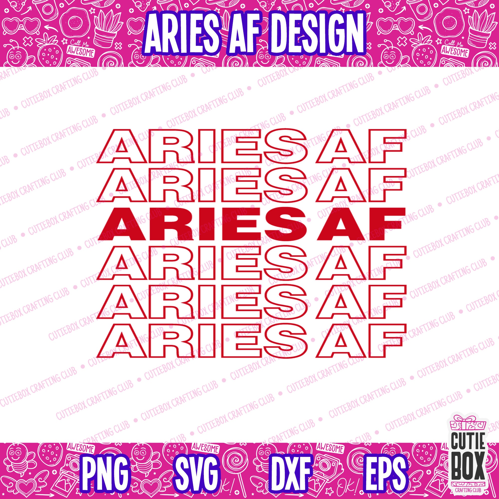 ARIES AF SVG Shirt Zodiac Decal Vinyl Stencil Cricut - Etsy