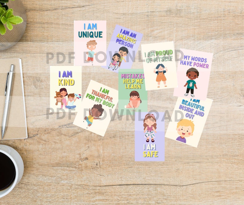 Printable Affirmation Cards for Kids Kids' Positivity - Etsy
