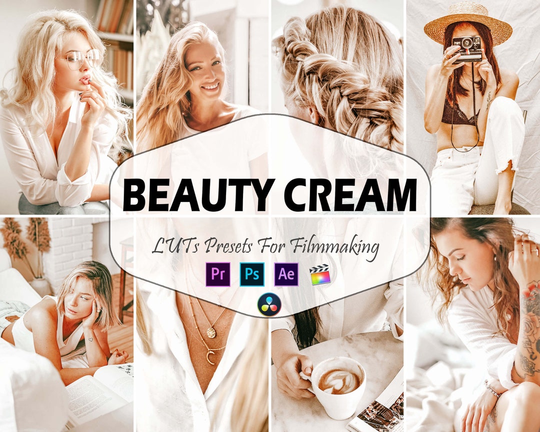 10 Beauty Cream Video Luts Presets, Warm LUT Preset, Bright Fashion ...